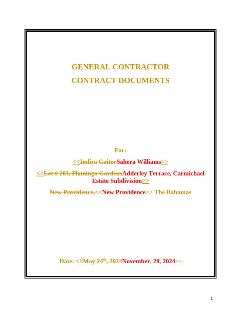 Construction Contract 2024 | PDF | Bankruptcy | Private Law