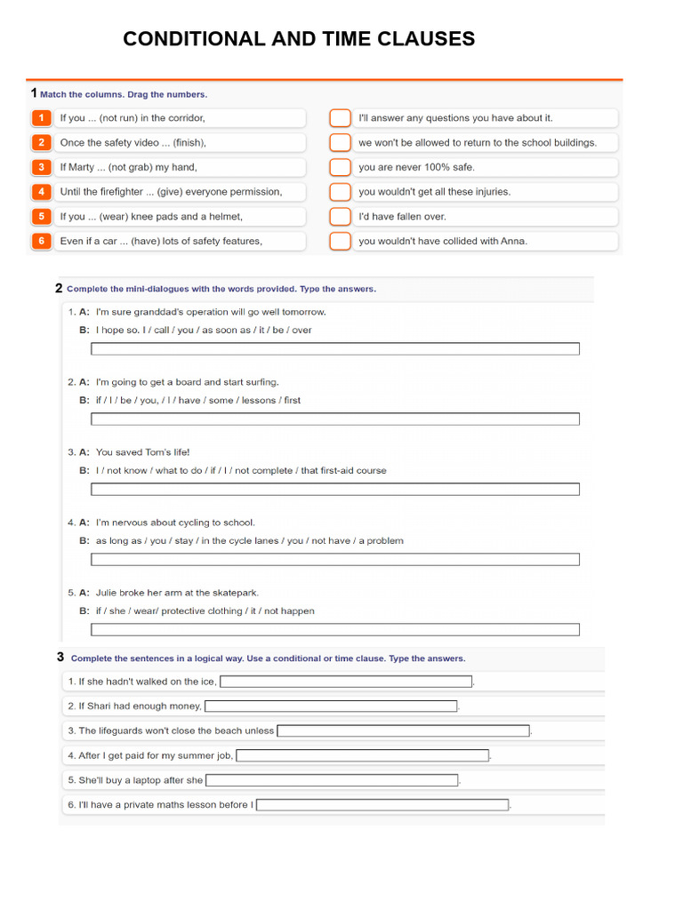 Understanding Conditional and Time Clauses | PDF