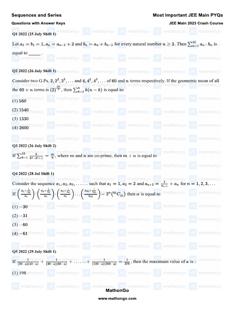 Sequences and Series | PDF
