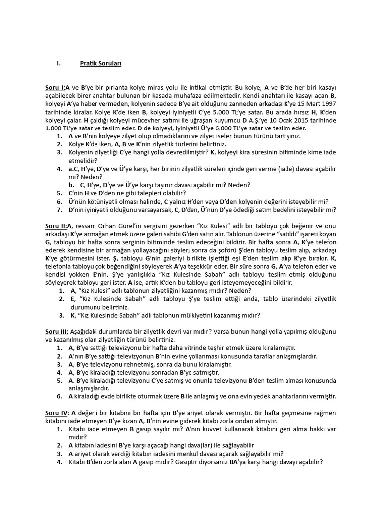 eşya pratik 2 | PDF