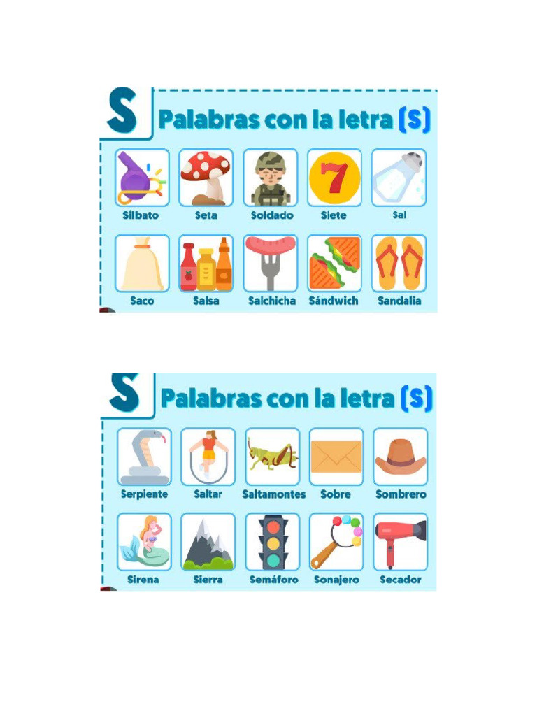 Palabras con S y T | PDF