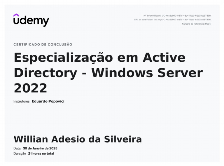 Certificado Udemy | PDF