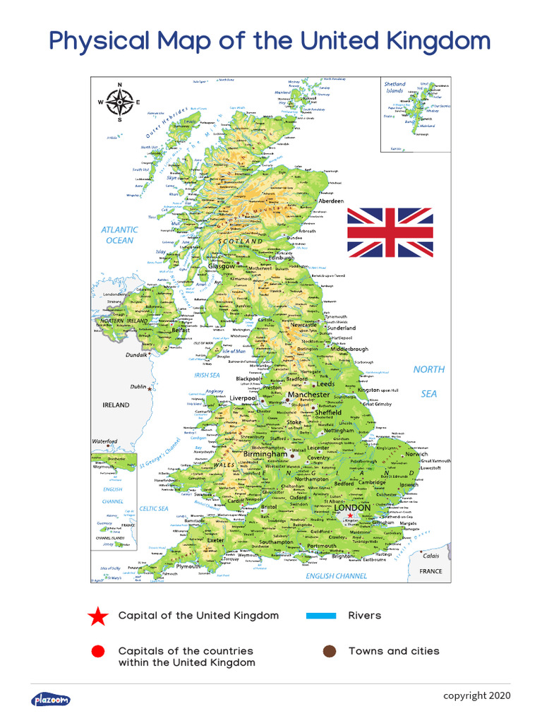 Comparing Maps of The UK Physical and Political Maps and Questions | PDF