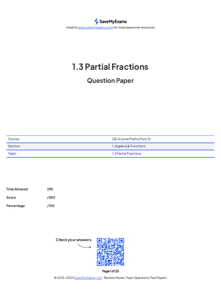 1 3 Partial Fractions BW520Rz1uVCH | PDF | Factorization | Mathematical ...