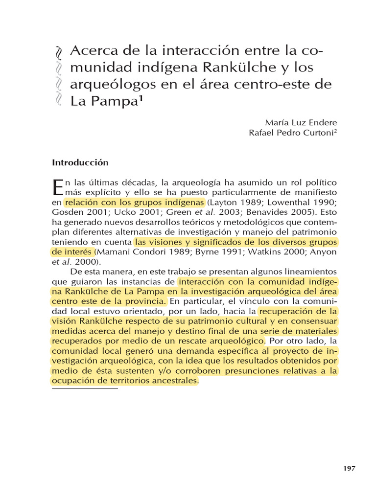 Interacción con la comunidad Rankülche | PDF | Educación en artes liberales