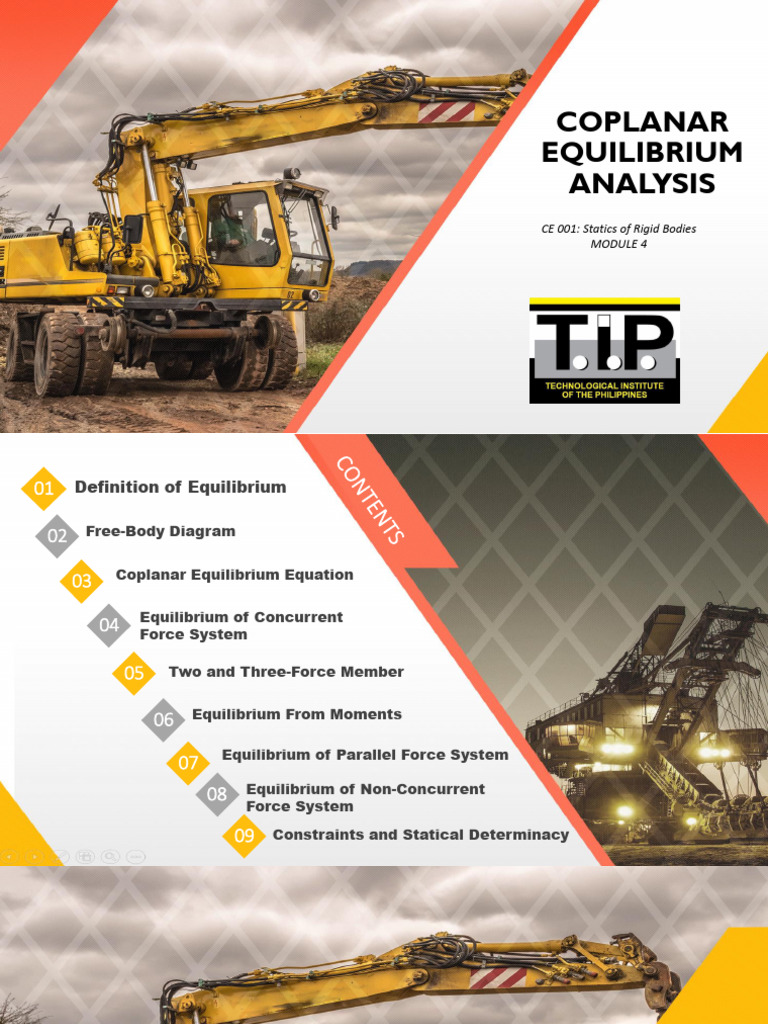 Module 4 - Coplanar Equilibrium Analysis | PDF | Force | Rotation