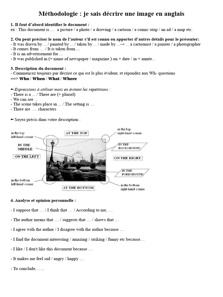 9 Bis. Méthodo Description D'image 5è | PDF