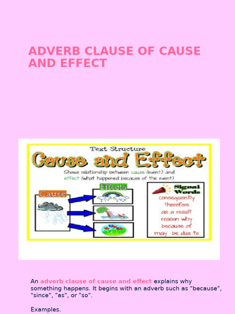 3ro. Bgu - Adverb Clause of Cause and Effect | PDF