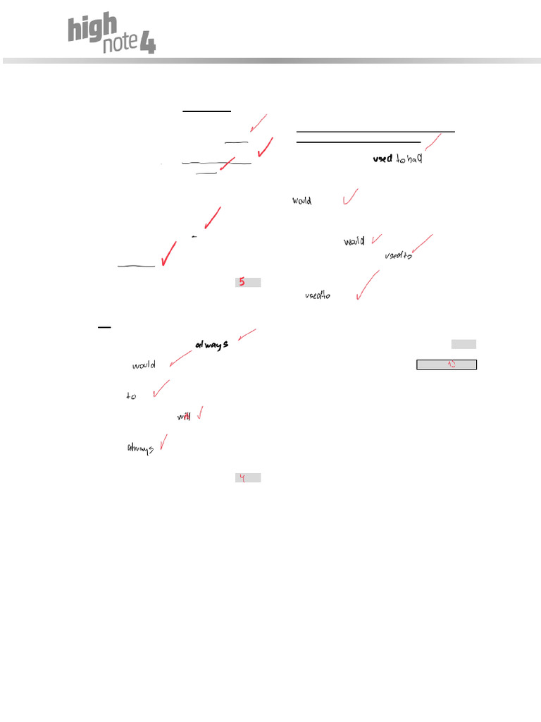 HighNote4 Grammar Quiz Unit03A GroupB | PDF