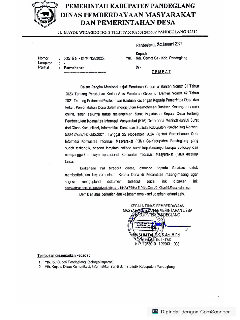 Surat Permohonan (KIM) | PDF