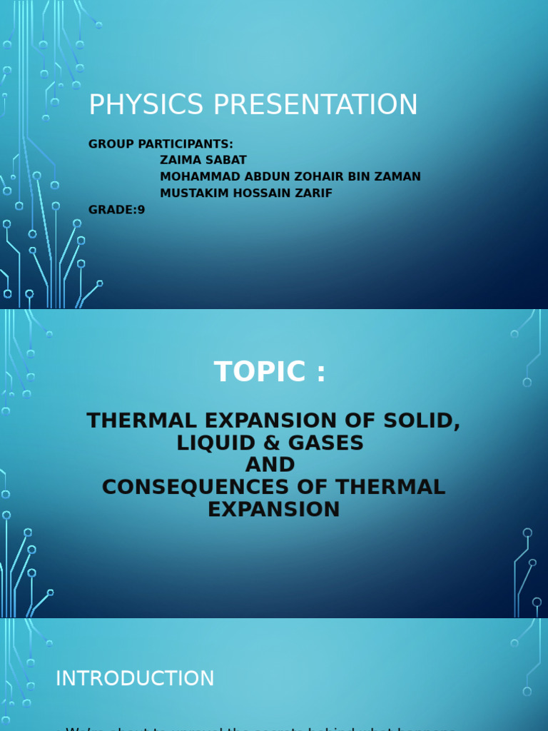 Thermal Expansion in Solids, Liquids, Gases | PDF | Thermal Expansion | Gases