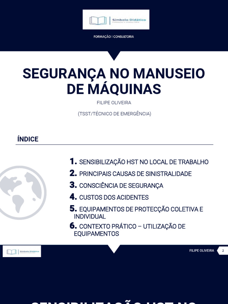 Segurança no Manuseio de Máquinas | PDF | Lesão corporal (crime) | Morte