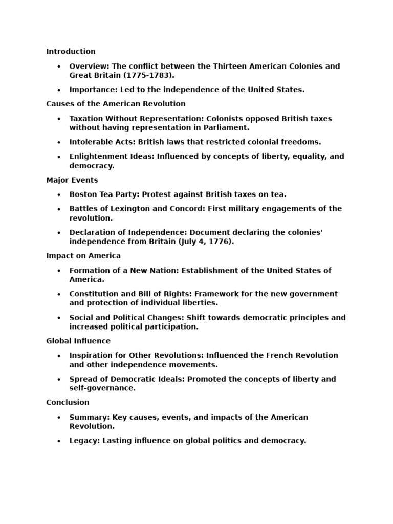 American Revolution: Key Causes & Impact | PDF