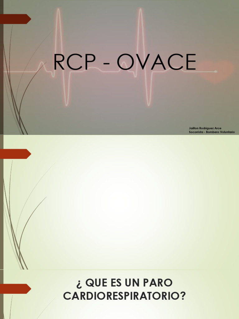 Guía de RCP y OVACE para Socorristas | PDF | Reanimación cardiopulmonar ...