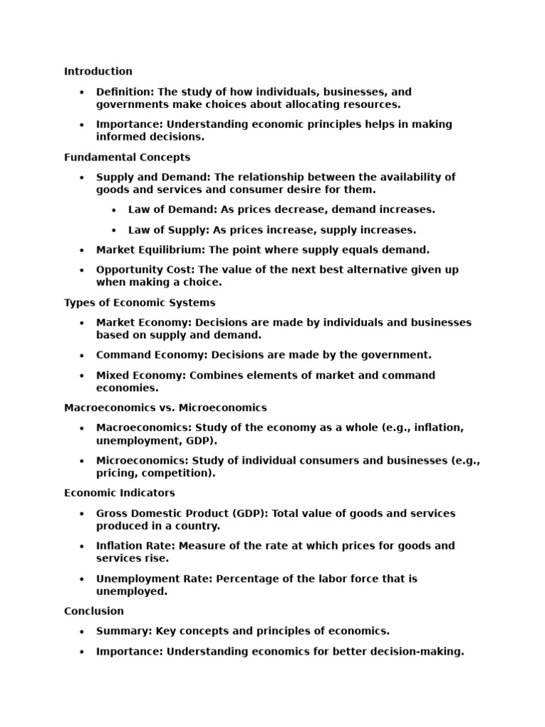 An Intro Basics of Economics | PDF