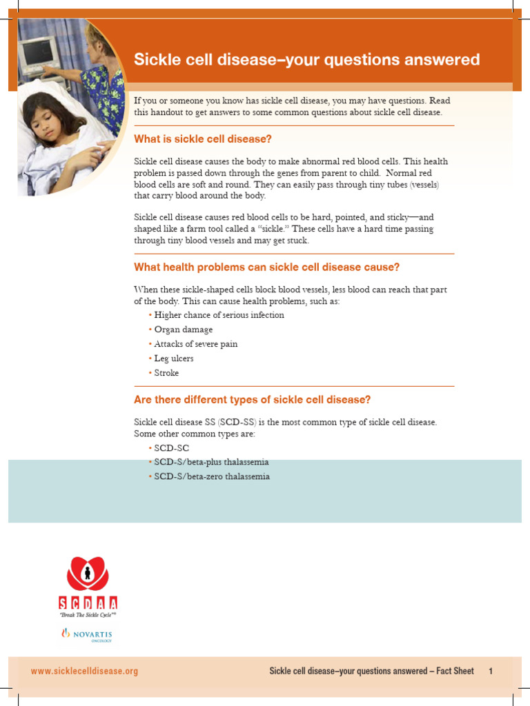 SCD - Your Questions Answered | PDF | Hematology | Human Diseases And ...