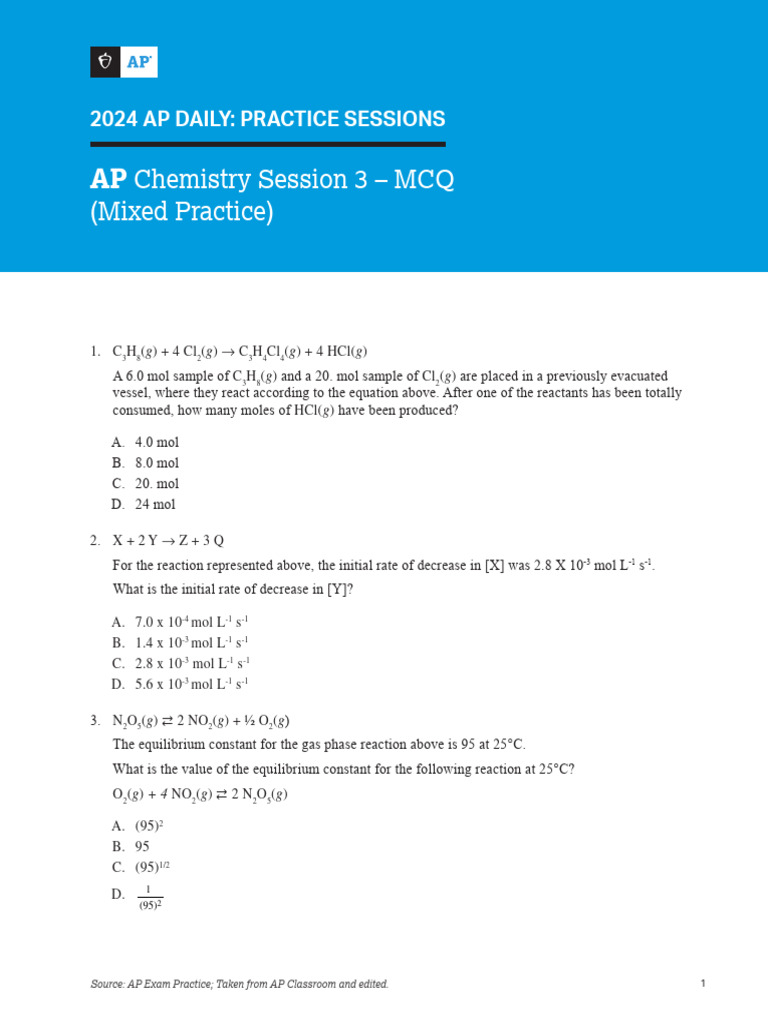 AP_Chemistry_Session3_Worksheet | PDF