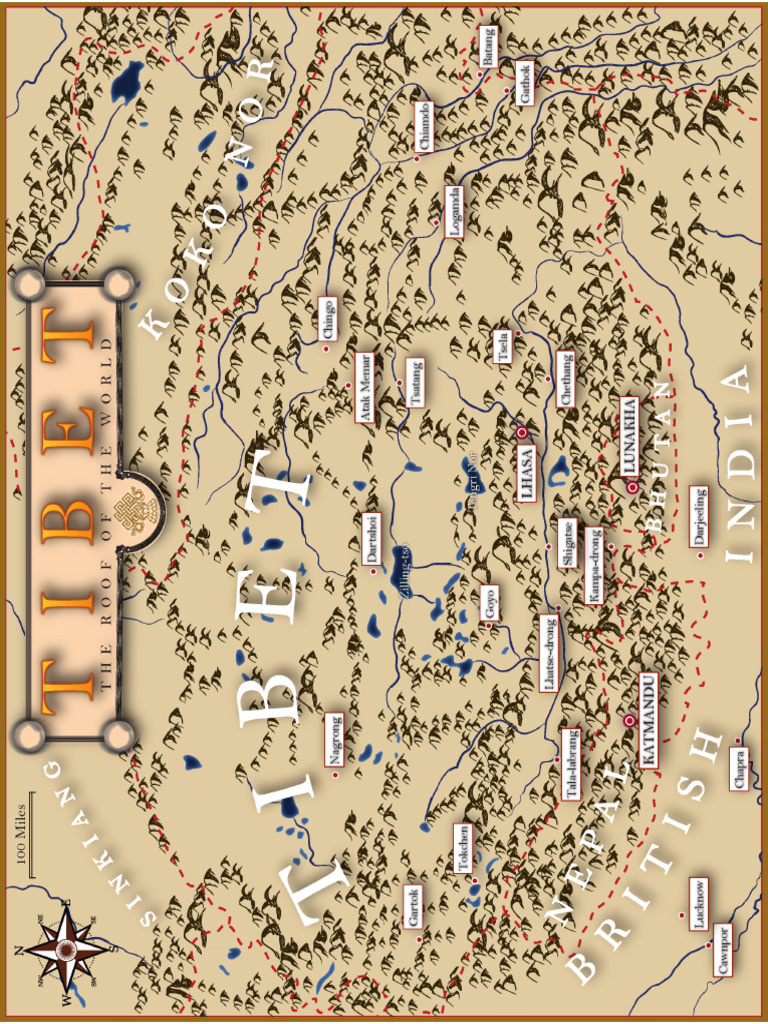 Call of Cthulhu - Secrets of Tibet Map | PDF