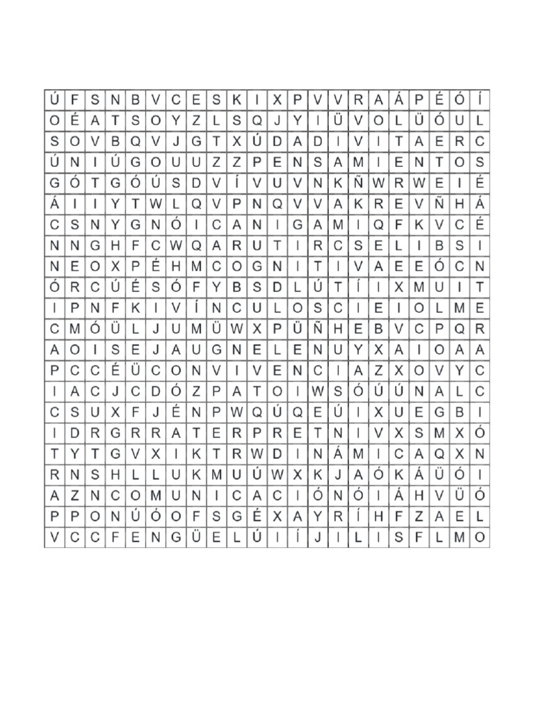 Sopa de Letras: Lenguajes Básicos | PDF