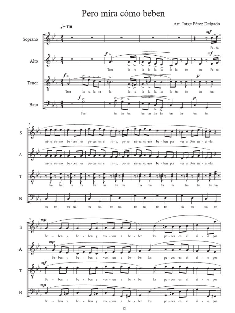 Pero Mira Como Beben - Score | PDF