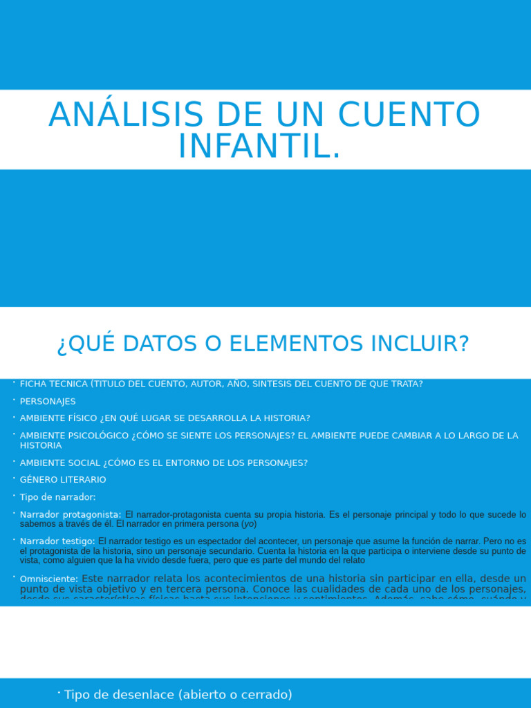 Análisis Completo de Cuento Infantil | PDF