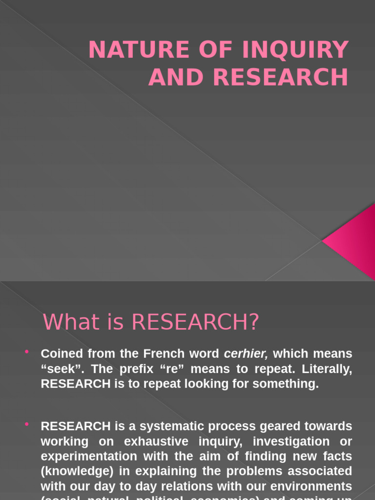L1.Nature of Inquiry Research | PDF | Quantitative Research | Qualitative Research