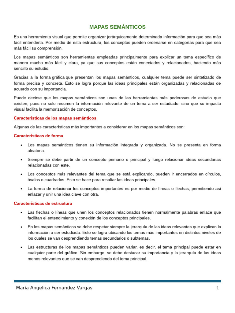 Mapas Semánticos Desarrollo | PDF | Información | Memoria