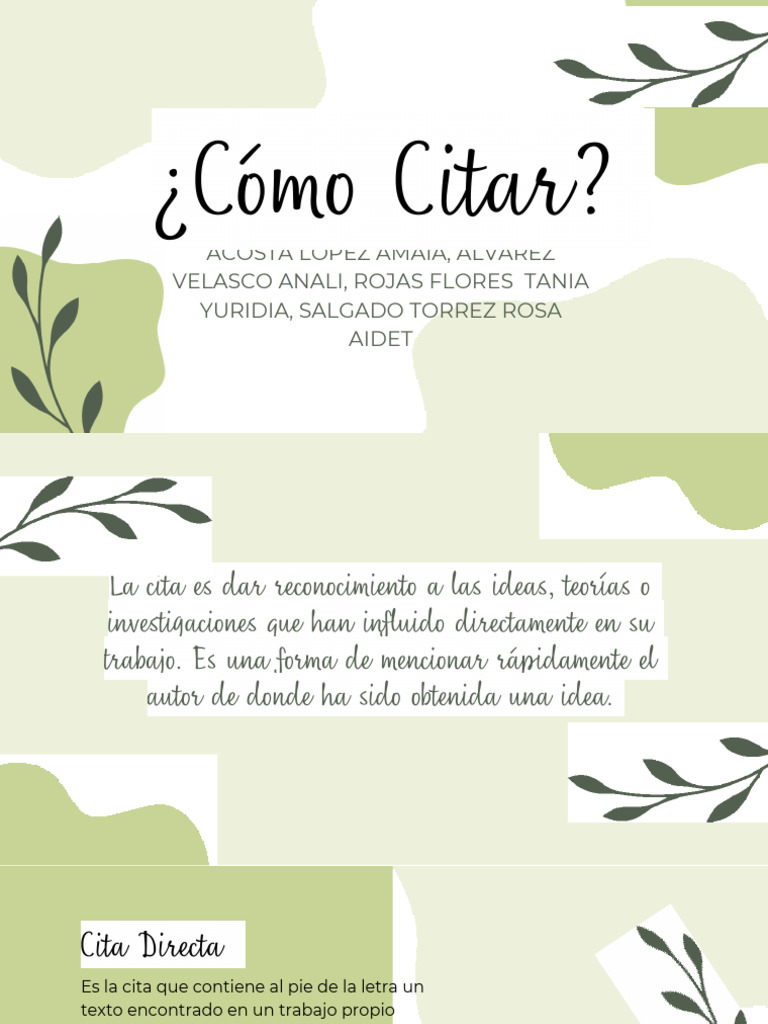 ¿como citar | PDF | Comillas