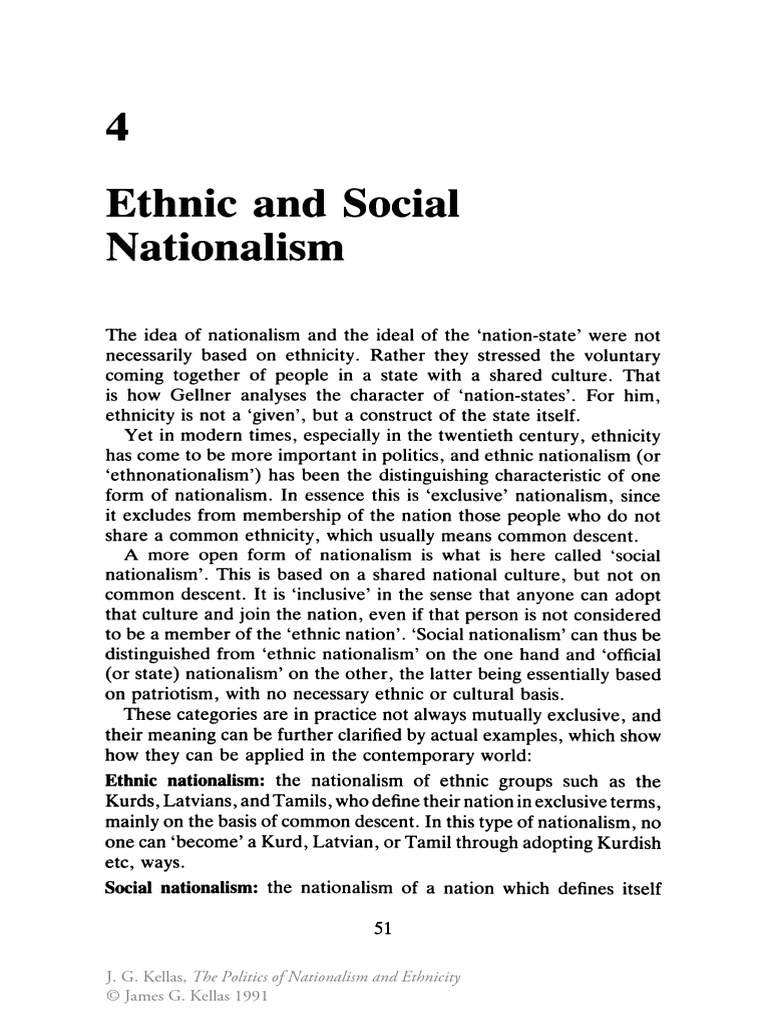 Ethnic and Social Nationalism | PDF | Nationalism | Ethnicity