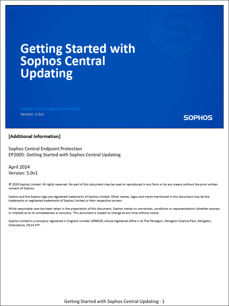 Sophos Central Agent Update Guide | PDF | Computer Network | Domain ...