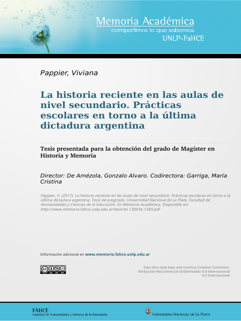 Eje 3 - Ampliatorio - Pappier - Viviana - La - Historia - Reciente - en ...