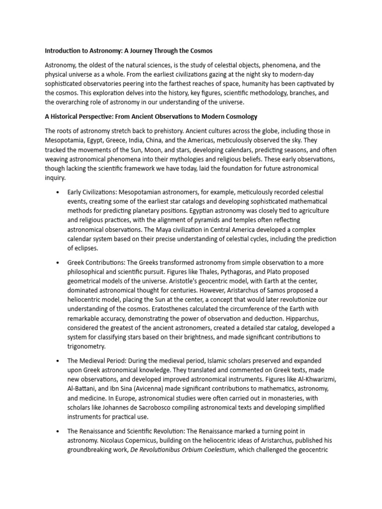 Introduction To Astronomy | PDF | Astronomy | Heliocentrism