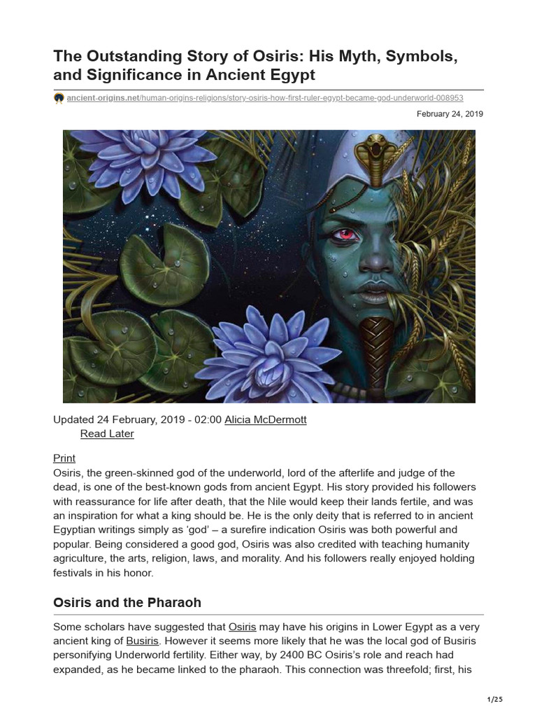 Story of Osiris His Myth Symbols and Significance in Ancient Egypt ...