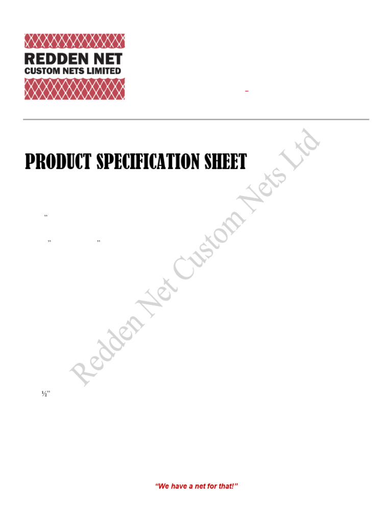 Redden 120 Safety Specification Sheet (With Disclaimer) | PDF