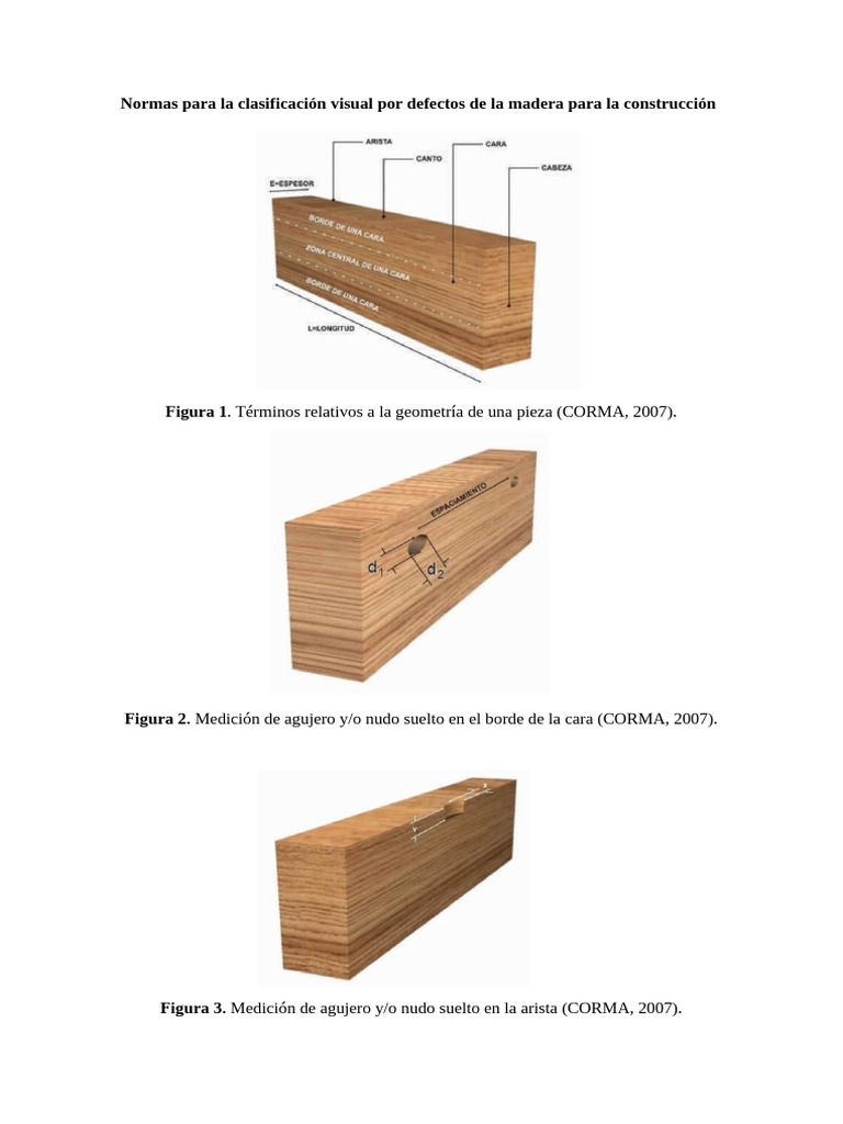 Normas para La Clasificación Visual Por Defectos de La Madera para La ...