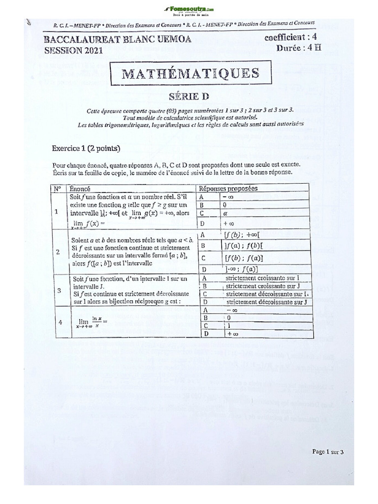 Math TD 5 | PDF