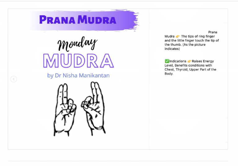 Prana Vayu Mudra | PDF