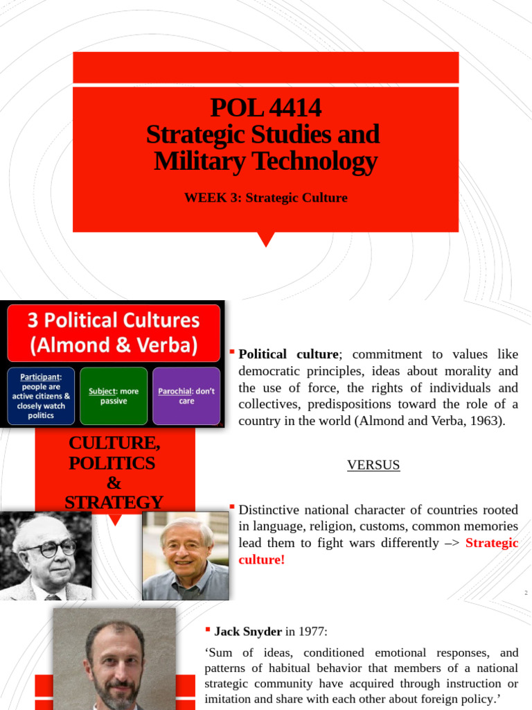 STRMIL - Week 3 - Strategic Culture | PDF | Russia | World Politics