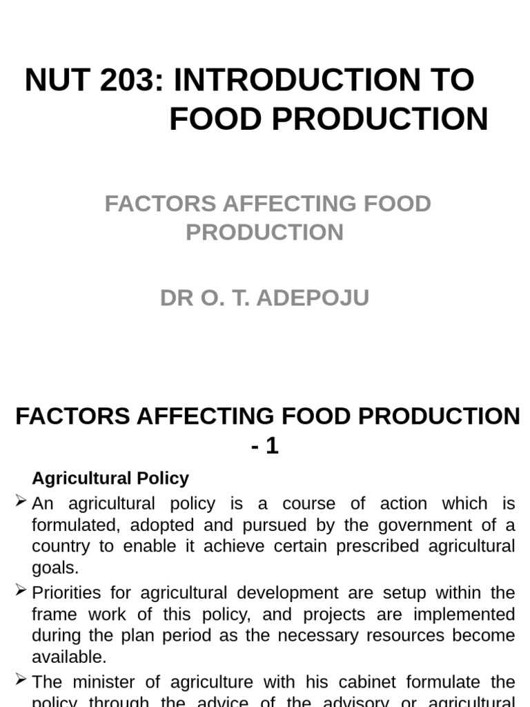 Agriculture & Food Production Basics | PDF | Agriculture | Cooperative