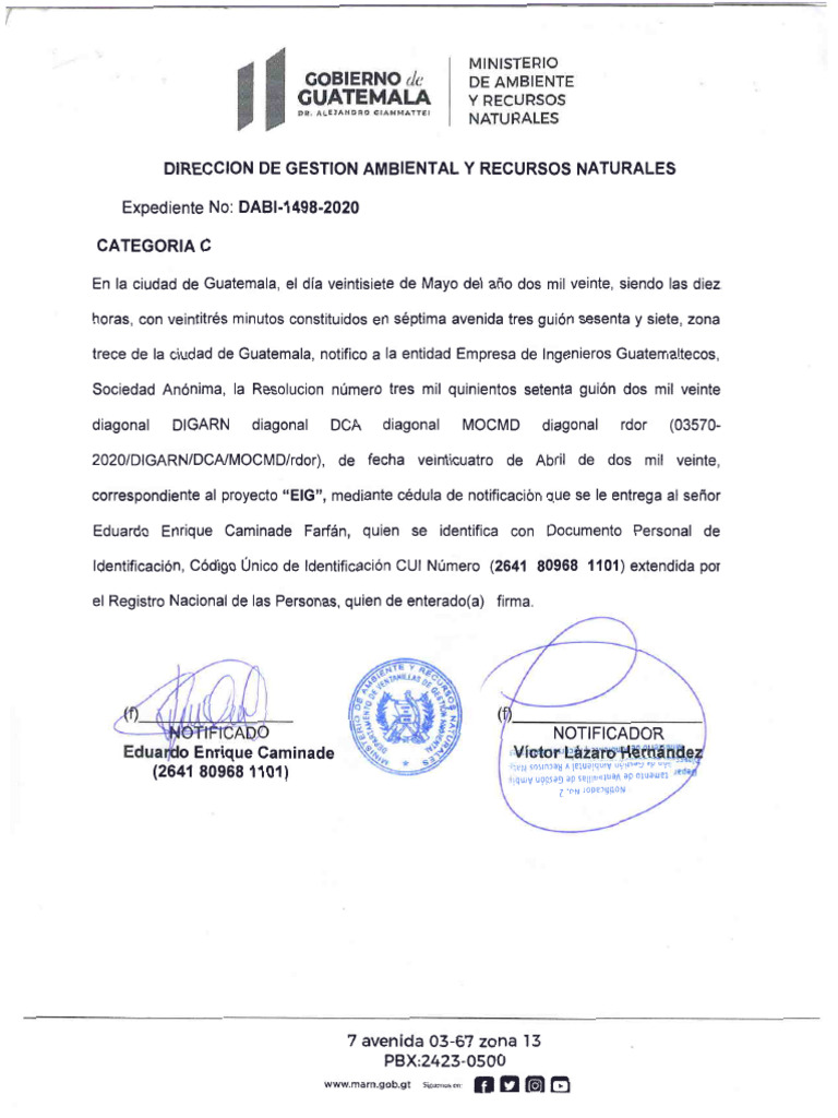 Licencia Ambiental Tipo C DABI-1498-2020 | PDF | Residuos | Regulación