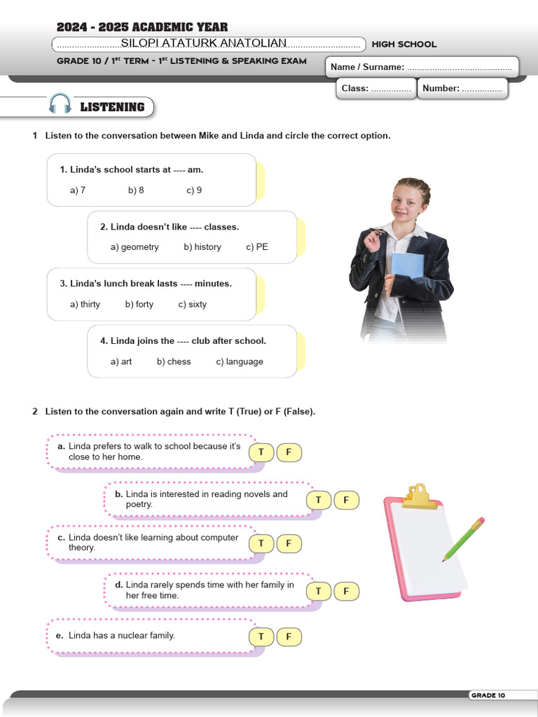 Year 10 Speaking Exam Guidelines | PDF