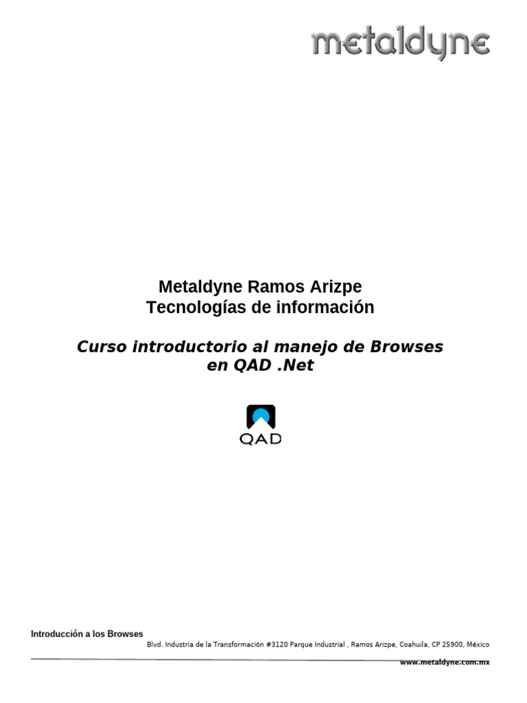 Introducción a Browses en QAD .NET | PDF | Botón (Computación ...