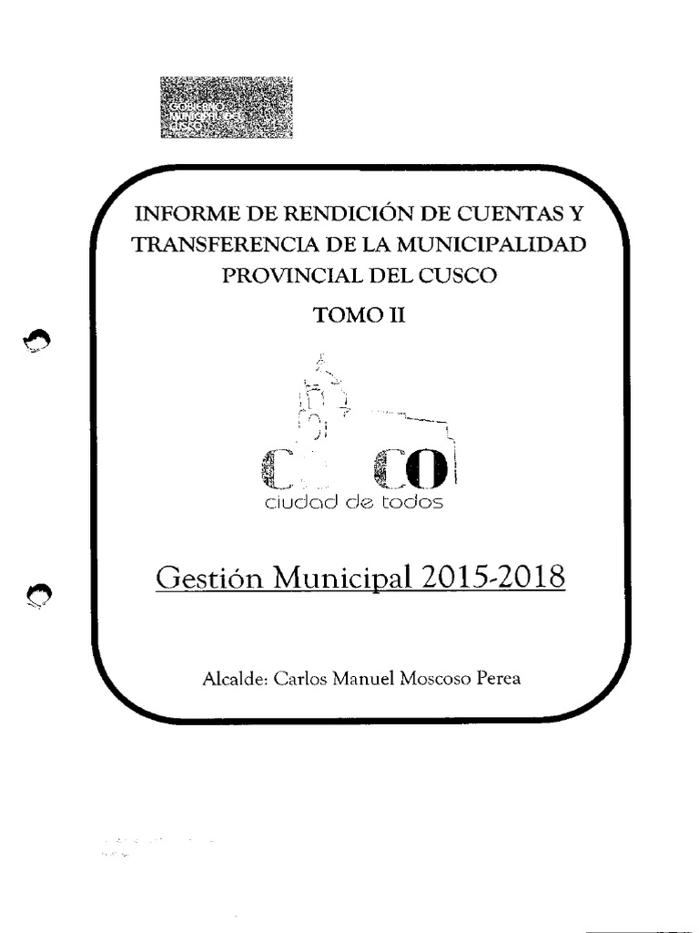INFORME-RENDICIÓN-DE-CUENTAS-GESTIÓN-2015-2018-TOMO-II | PDF | Sindicato