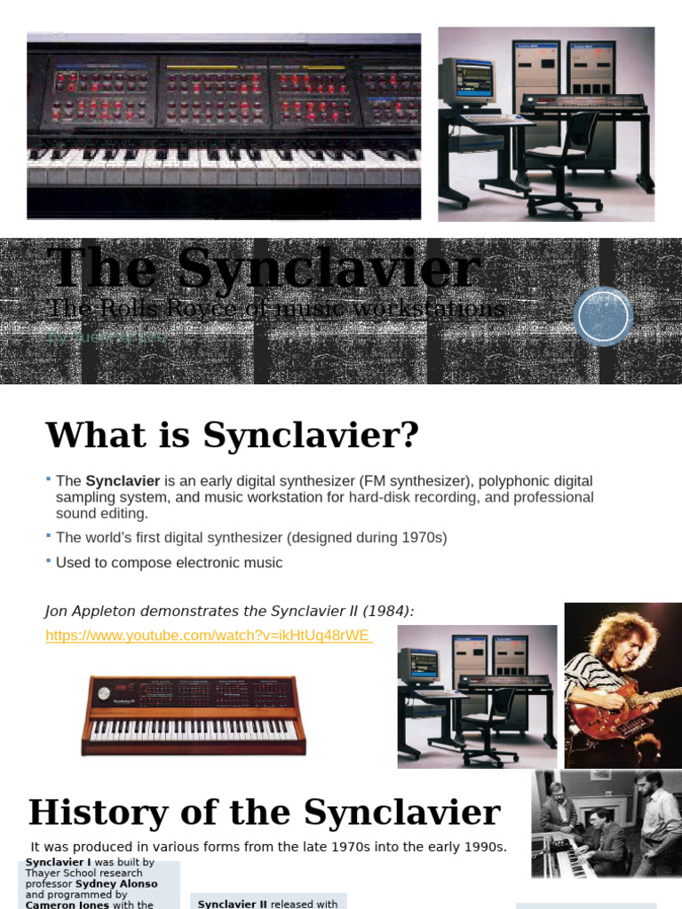 The Synclavier | PDF | Synthesizer | Music Production