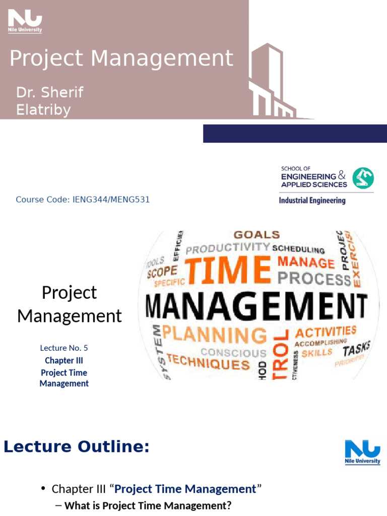 Project Time Management Lecture | PDF | Projects | Operations Research