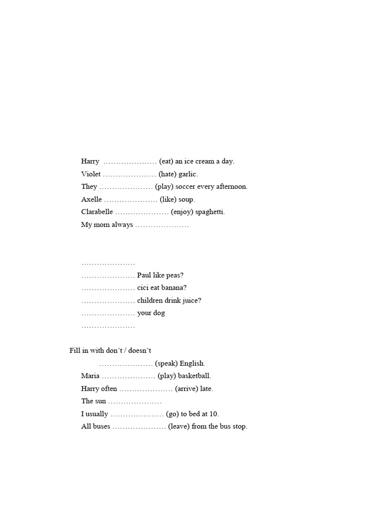 simple present | PDF