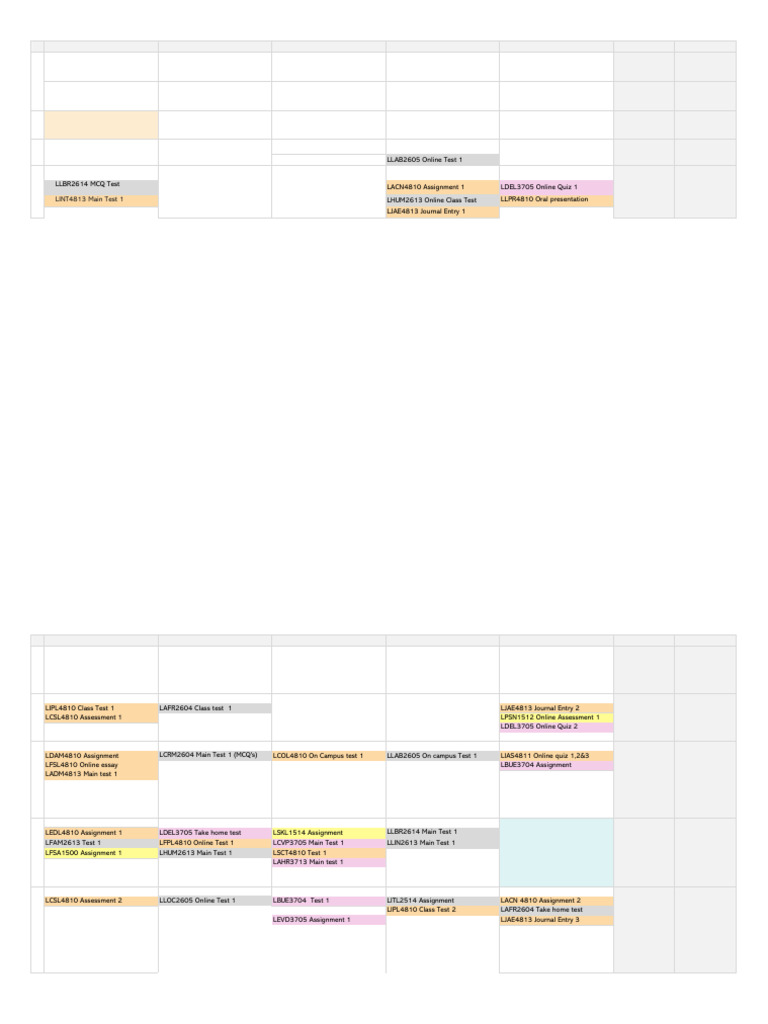 Academic Calendar and Assessment Schedule | PDF | Academic Term