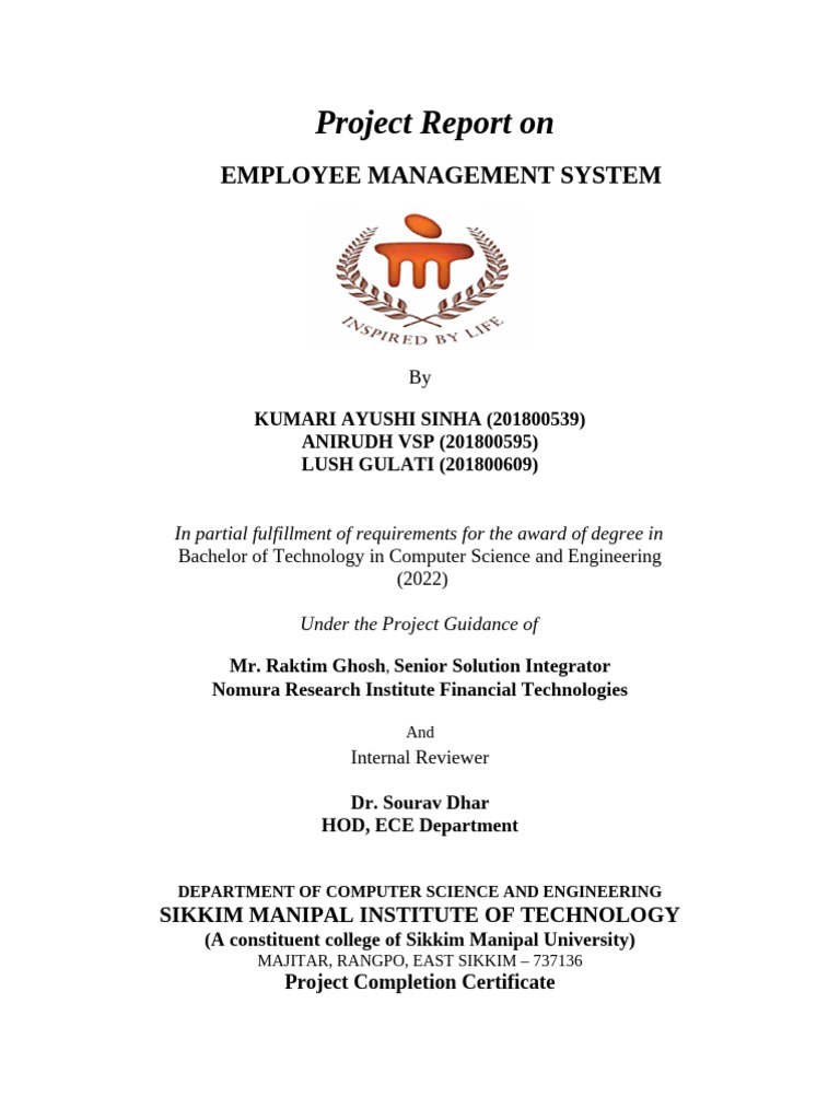 Employee Management System | PDF | Databases | Login