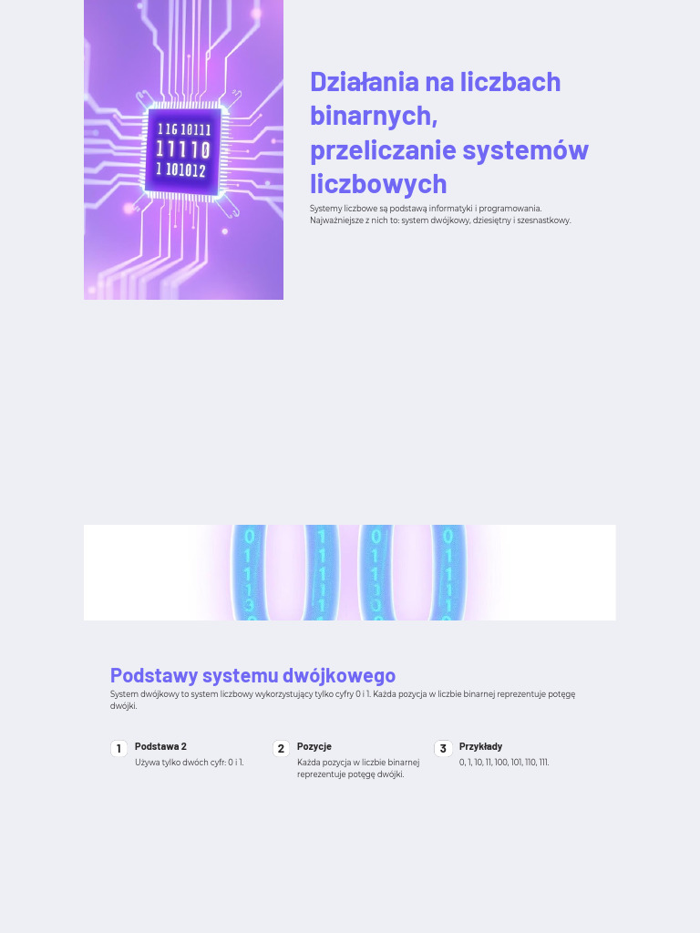 Systemy Liczbowe Od Binarnego Do Dziesiętnego | PDF