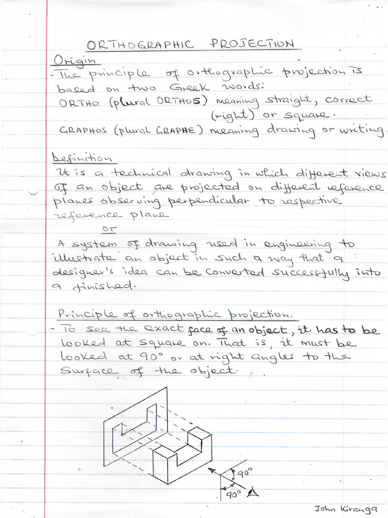 Orthographic projection | PDF